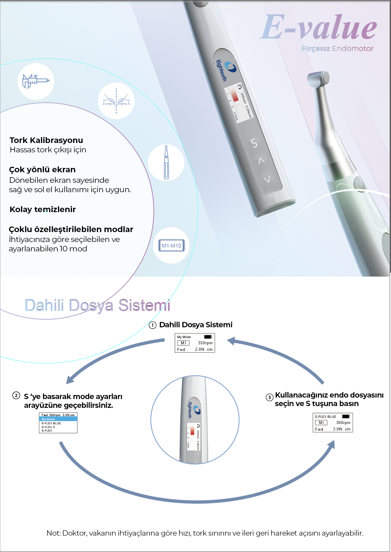 Eighteeth E-Value Endomotor Eighteeth E-Value Fırçasız Endomotor