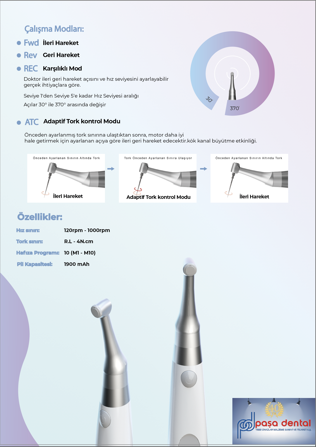 Eighteeth E-Value Endomotor Eighteeth E-Value Fırçasız Endomotor
